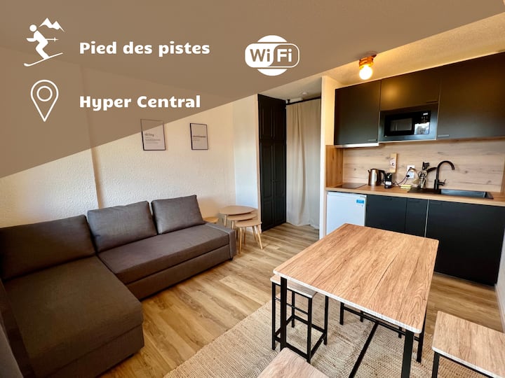 Studio Rénové 4 Pers | Plein Centre - Pistes à 50m - Briançon