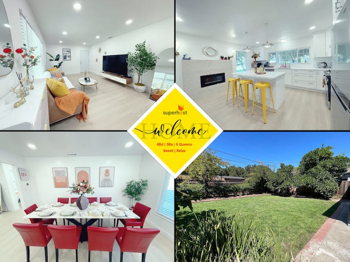 Renovated 4bd/3ba Sfh Ac/shopping/apple/sj Airpot - San Jose, CA