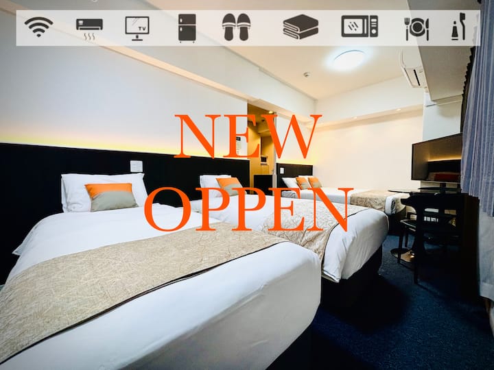 92 四人家庭房｜惠美須町站｜通天阁 1 分钟｜市区核心｜步行可到天王寺·日本桥·难波 - Osaka, Japan