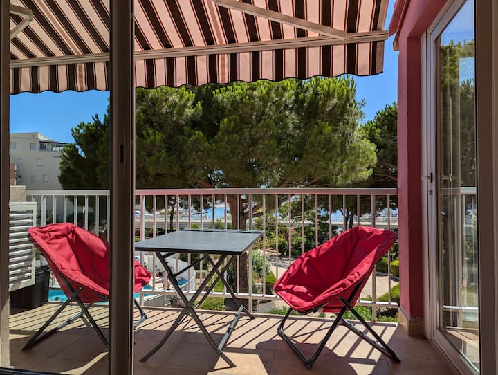 Le "Pharo" Face Au Port, Piscine, Clim & Garage - Agde