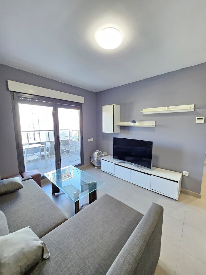 Apto Con Piscina, Terraza Y Parking En La Playa - Gandia
