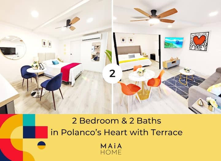 Cool 2br In Polanco - 2 Baths, Ac & Terrace - Mexico City