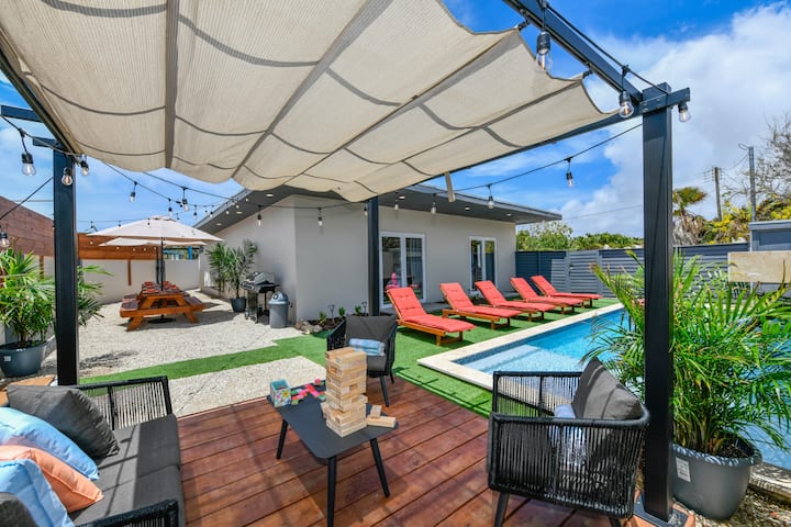 New One Happy Getaway- Private Pool 7 Min 2 Beach - Aruba