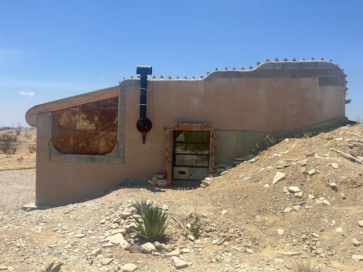 Eco House In The Ghost Town. - Terlingua, TX