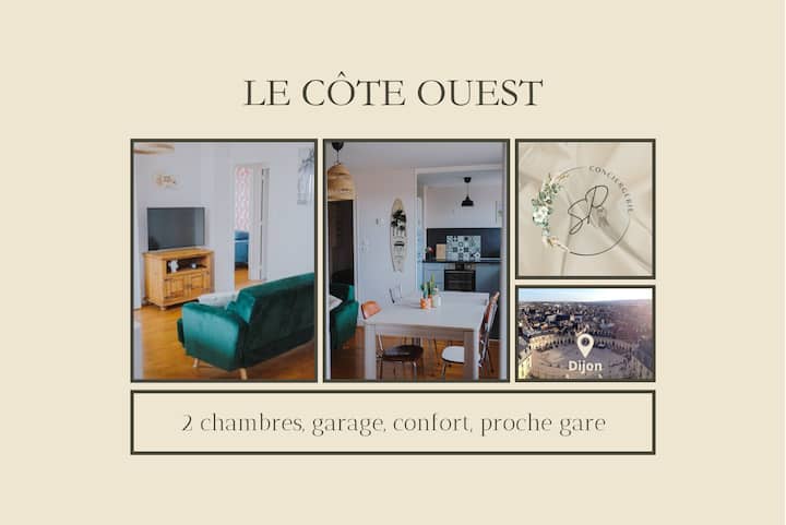Le Côte Ouest - Appartement 2 Chambres Avec Garage - Dijon