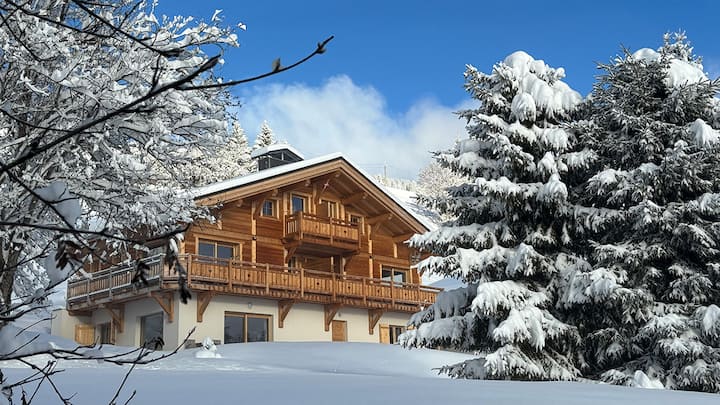 Vue Mont Blanc•duplex 6 Pers•chalet Moderne•jardin - Hauteluce