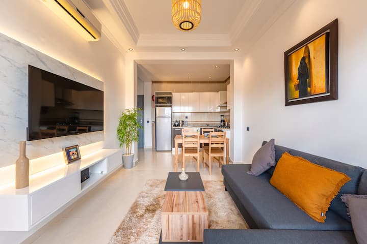 Afcon | Cozy 1br Apt | Fast Wifi Peaceful Spot - Marrakesh