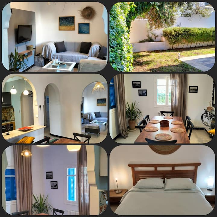 Joli Rez-de-jardin Entre La Mer Et La Falaise - Tunisie