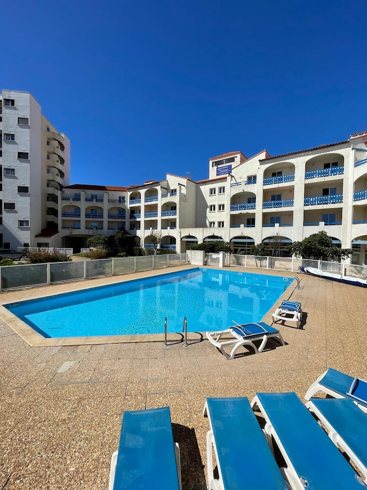 Studio Bord De Mer Parking Piscine Et Direct Plage - Torreilles