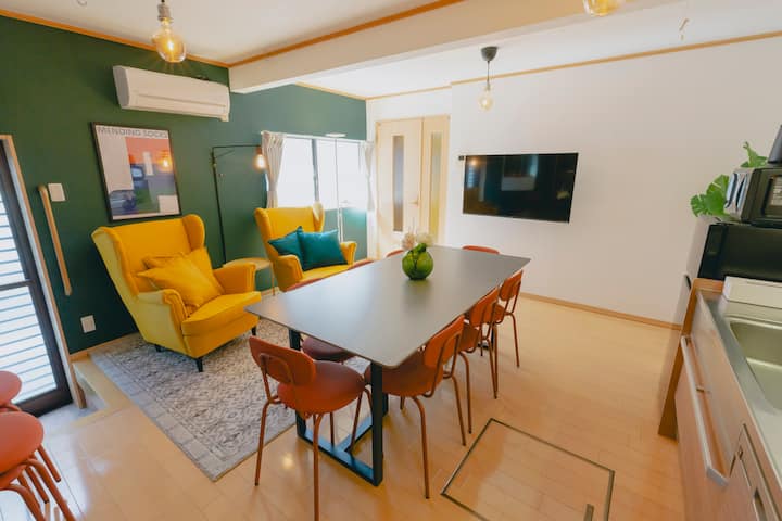 【130㎡ Paradise Home】4 Min Sta｜10 Min Usj｜5 Bedroom - Osaka