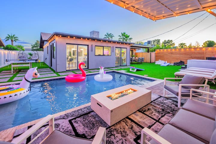 Old Town Palm - Refreshing Pool Jacuzzi Fire Pit - Scottsdale, AZ