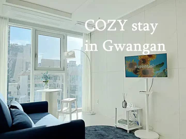 [광안리3초]코지하우스#넷플유튭#더블베드#합법숙소#광안리1초#빔프#6인 - Busan