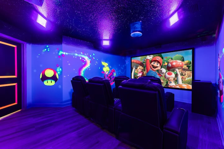 5br Mario& Princess Peach•pool•theater•free Resort - Florida