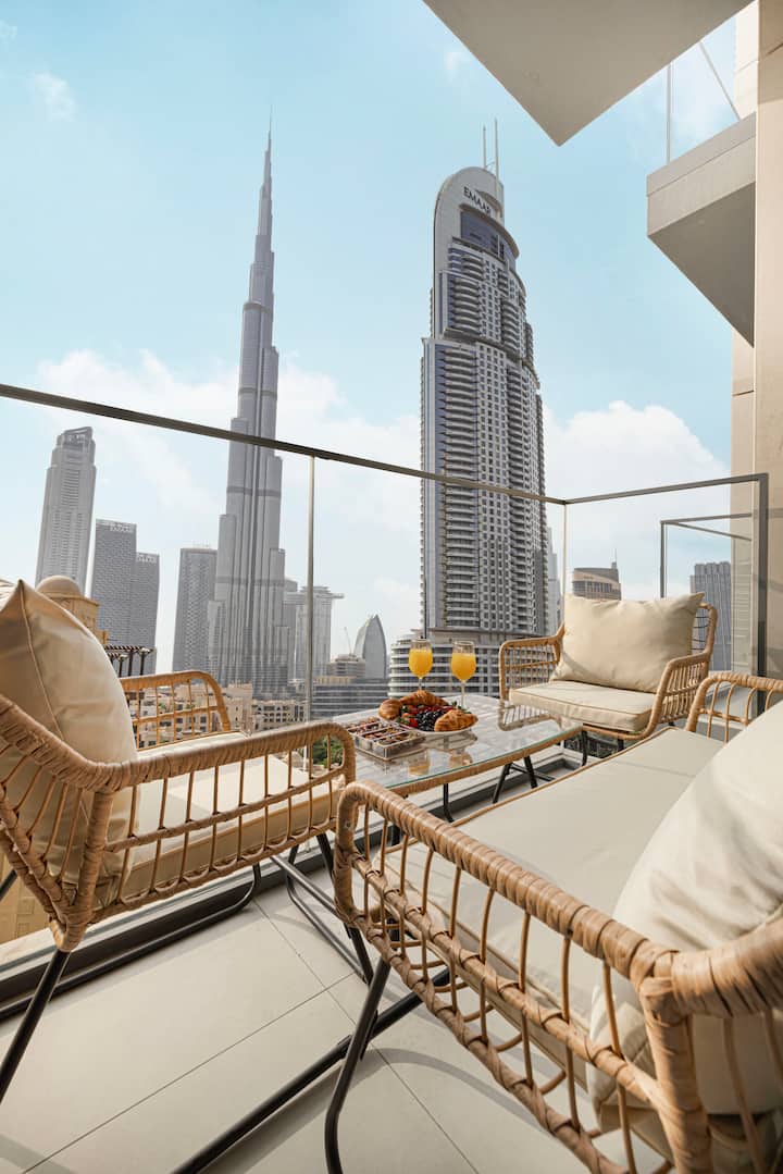 Lux Apartment W/ Full Burj View I 5 Min Dubai Mall - Dubai