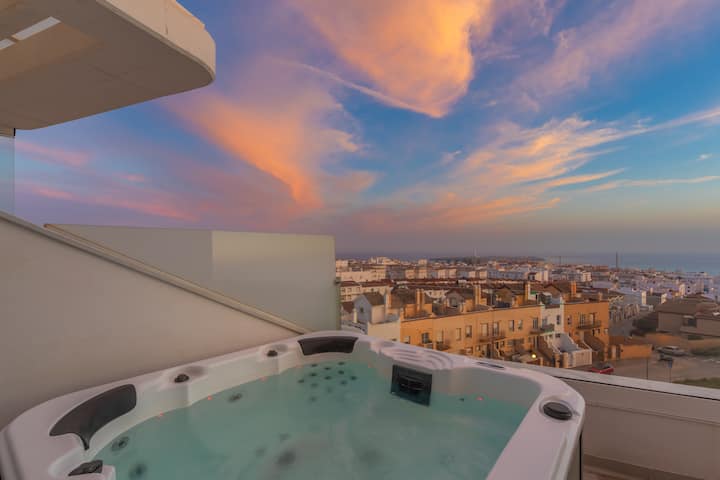 ÁTico Con Terraza Vista 360º Jacuzzi Parking Wifi - Tarifa