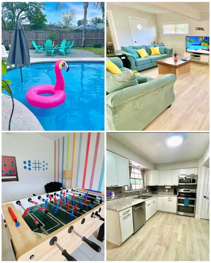 Pool Home, 5 Min From Beach, 3bd 2bath, Games - Atlantic Beach, FL