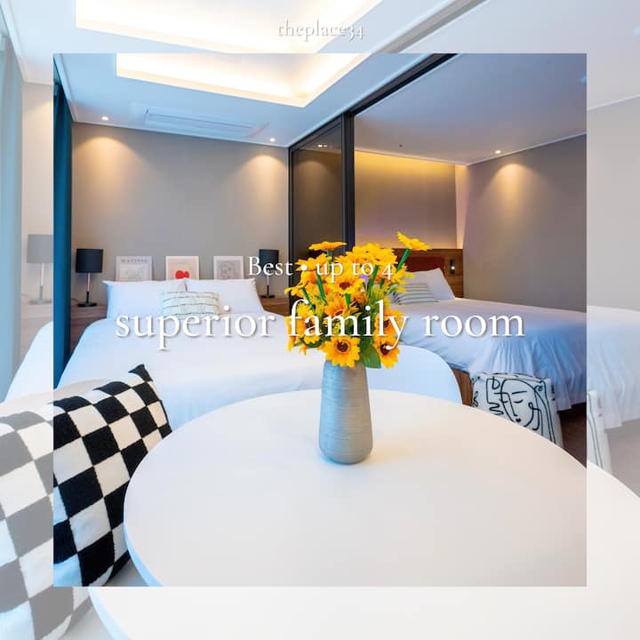 Best • 2beds 슈페리어 패밀리룸 최대 4인 | 해운대역 3분 (12) - Busan
