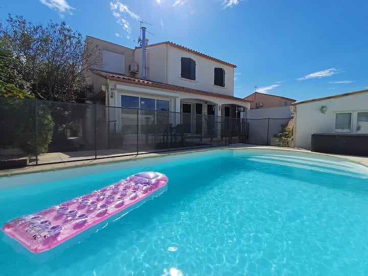Palavas. Belle Villa Av Piscine/jardin.3chbres. - Carnon
