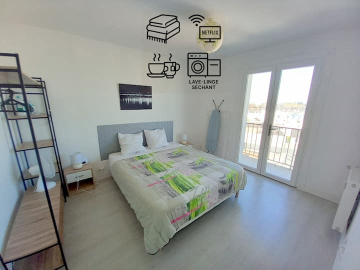 Appart 28m² Gare Sncf+balcon+netflix+wifi+café+thé - Orleans