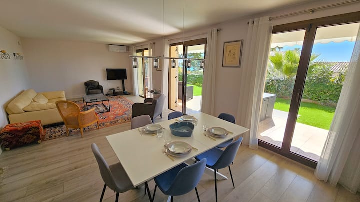 Family Apartment, Ac, Garden, Pool And Tennis - French Riviera