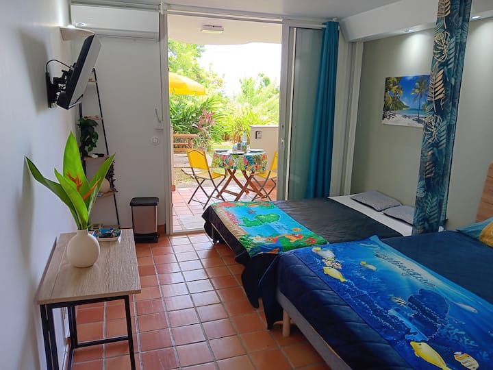 Studio Bambou – Jardin, Mer & Plage à Tartane - Martinique