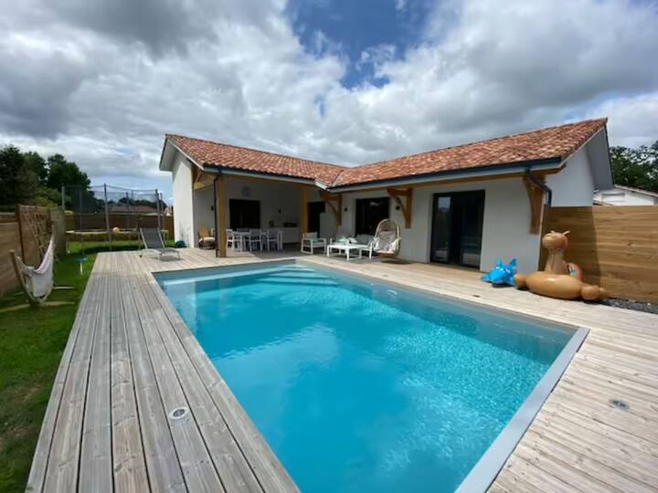 Maison Moderne Piscine Chauffée - Soustons