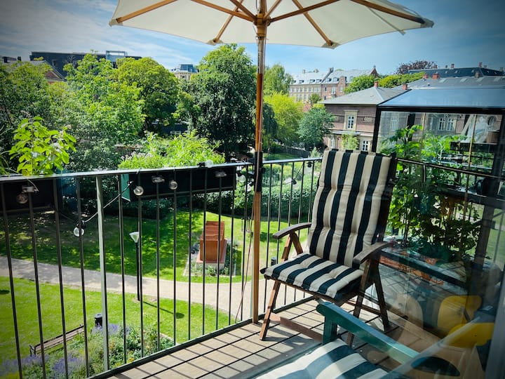 2 Balconies, Unique Garden View, 94m2 - Copenhague