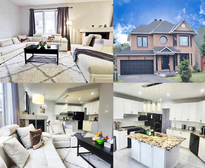 Modern Cozy Luxury 4-bed 15 Mins 2dt - Ottawa