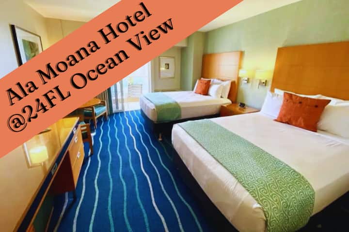 Ala Moana Hotel @24fl Ocean View Renovated - Hawaii