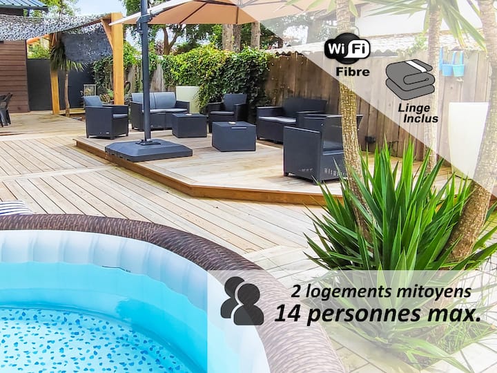 2 Maisons Pour 14pers / 2 Spas / Plage à 800m - Labenne
