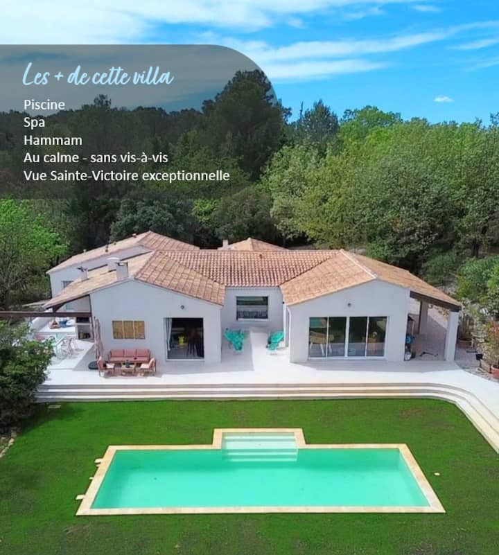 Villa Vue Ste Victoire (Piscine,spa, Hammam) - Gardanne