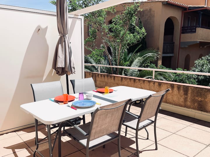 Appartement 4-6pers-piscine-parc Arboré-parking - Fitou