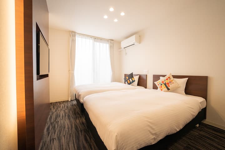 Kyoto Center Near Kujo｜9min To Sta.｜twin｜wifi & Tv - Kyoto