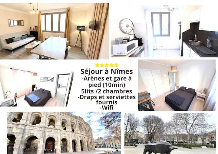 Appart Centre-ville Nîmes Les Arènes -Gare/parking - Nîmes