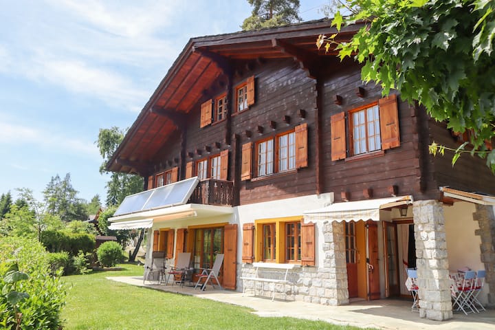 Grand Chalet Familial Ensoleillé à Vercorin - Schweiz