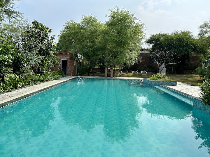 Bricks In The Hills Farm- Rustic Charm & Greenery - Manesar