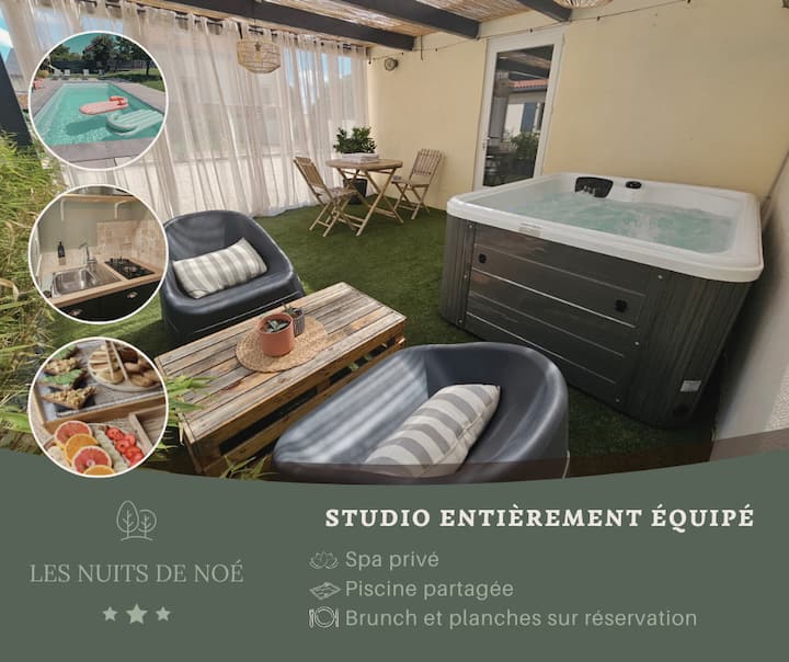Studio Avec Spa Privé & Piscine Partagée - Puy-de-Dome