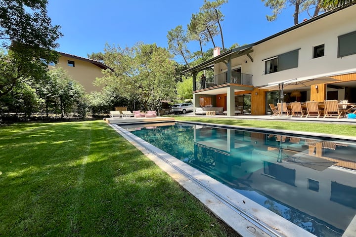 Villa Moderne Lac à Pied Et Piscine Chauffée - Landas
