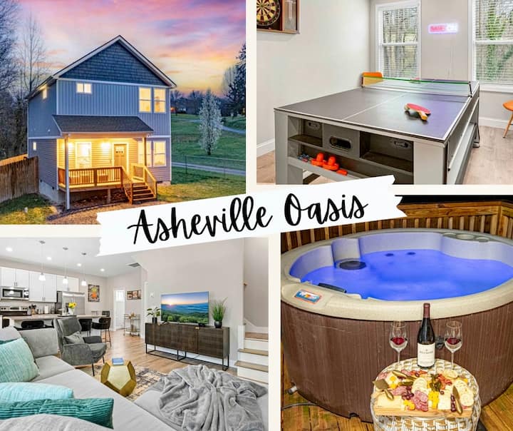 15 Minutes To Downtown! Hot Tub, Game Room & Yard! - Asheville, NC