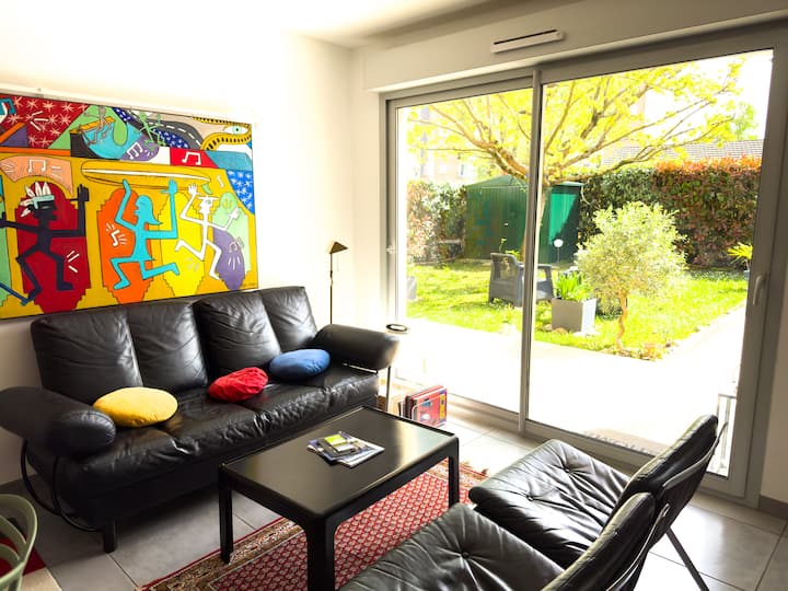 Les Galets - Duplex Avec Jardin - 2 Chambres - Pau