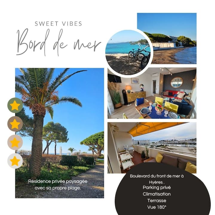 Résidence En Bord De Mer Avec Plage Et Jardins. - Hyères