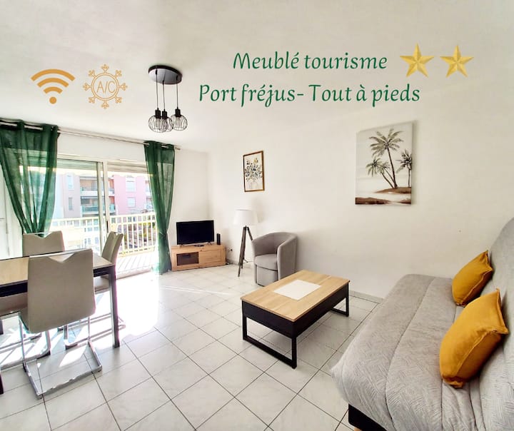 Port Fréjus - Quartier Latin-tout à Pied-wifi-clim - Fréjus