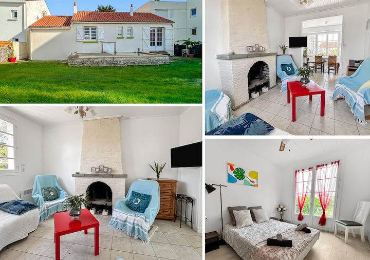 Plage à 200m, Maison Spacieuse Et Cosy Avec Jardin - Saint-Jean-de-Monts