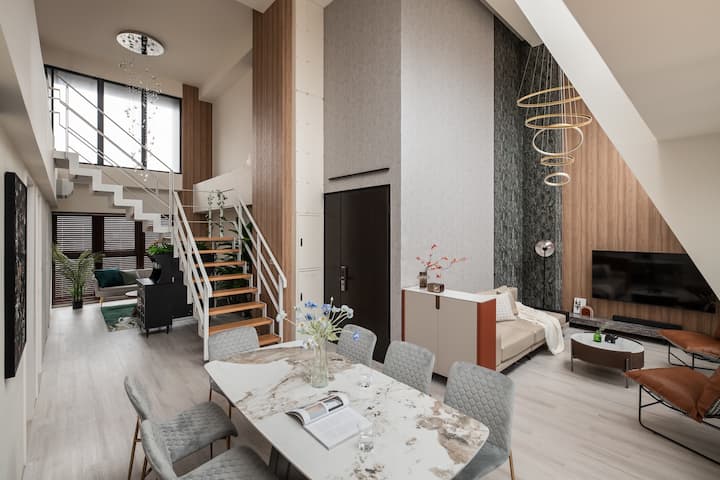 ＊High Ceiling＊mrt 400m｜24hr Security｜elevator｜rr10 - Taipei