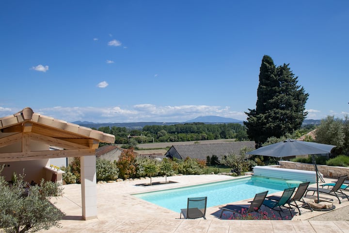 Villa Avec Piscine, Jardin & Vue Ventoux - Grignan