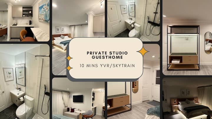 Private Studio 10minyvr/skytrain (South) - Richmond