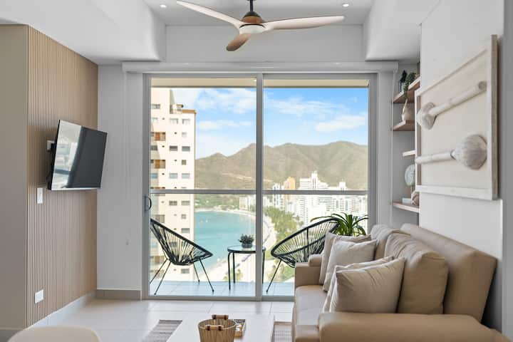 Rodadero Bay Top Sea View Wifi- Pool Greatlocation - Santa Marta