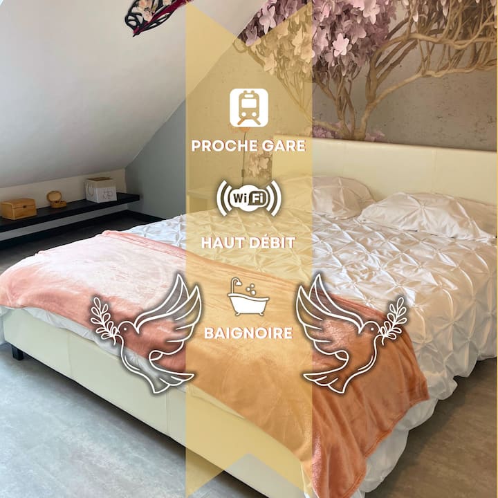 [Rêve Rose] Studio ÉQuipé, Wifi, Vue - Lourdes
