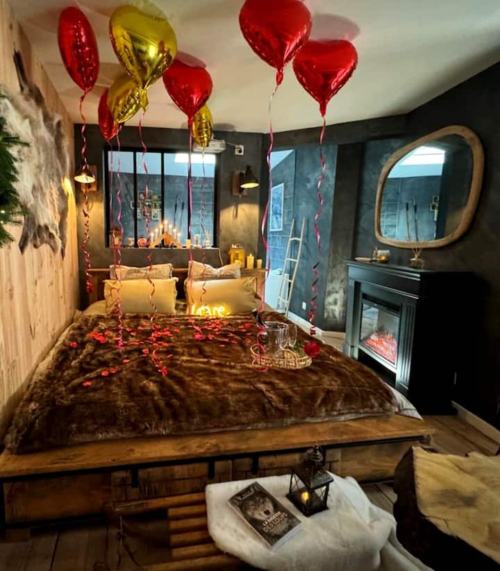 Chalet Romantique Spa & Ciné Privé / 10 Min Centre - Amiens