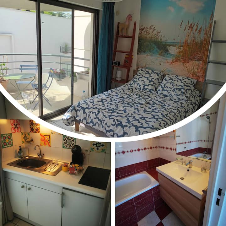 Studio Indépendant Centre Gare à Pieds - Montpellier